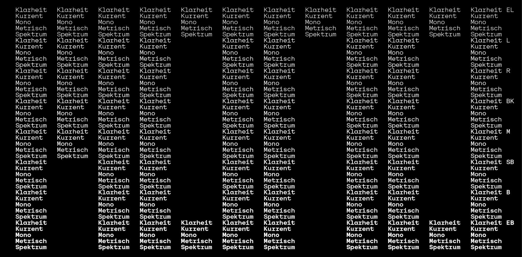 ES Klarheit Kurrent Mono | Extraset